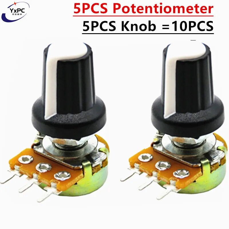 Потенциометры WH148 1K 10K 20K 50K 100K 500K Ом 2К Ом