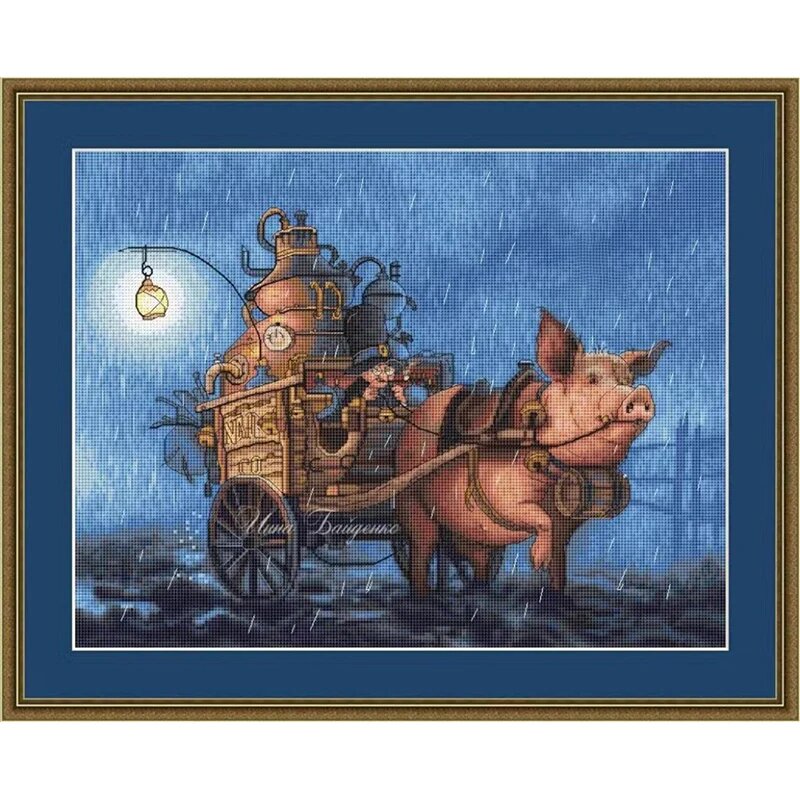 Набор для вышивки крестом XIUSPRING "Картина", 100% хлопок 18ct white