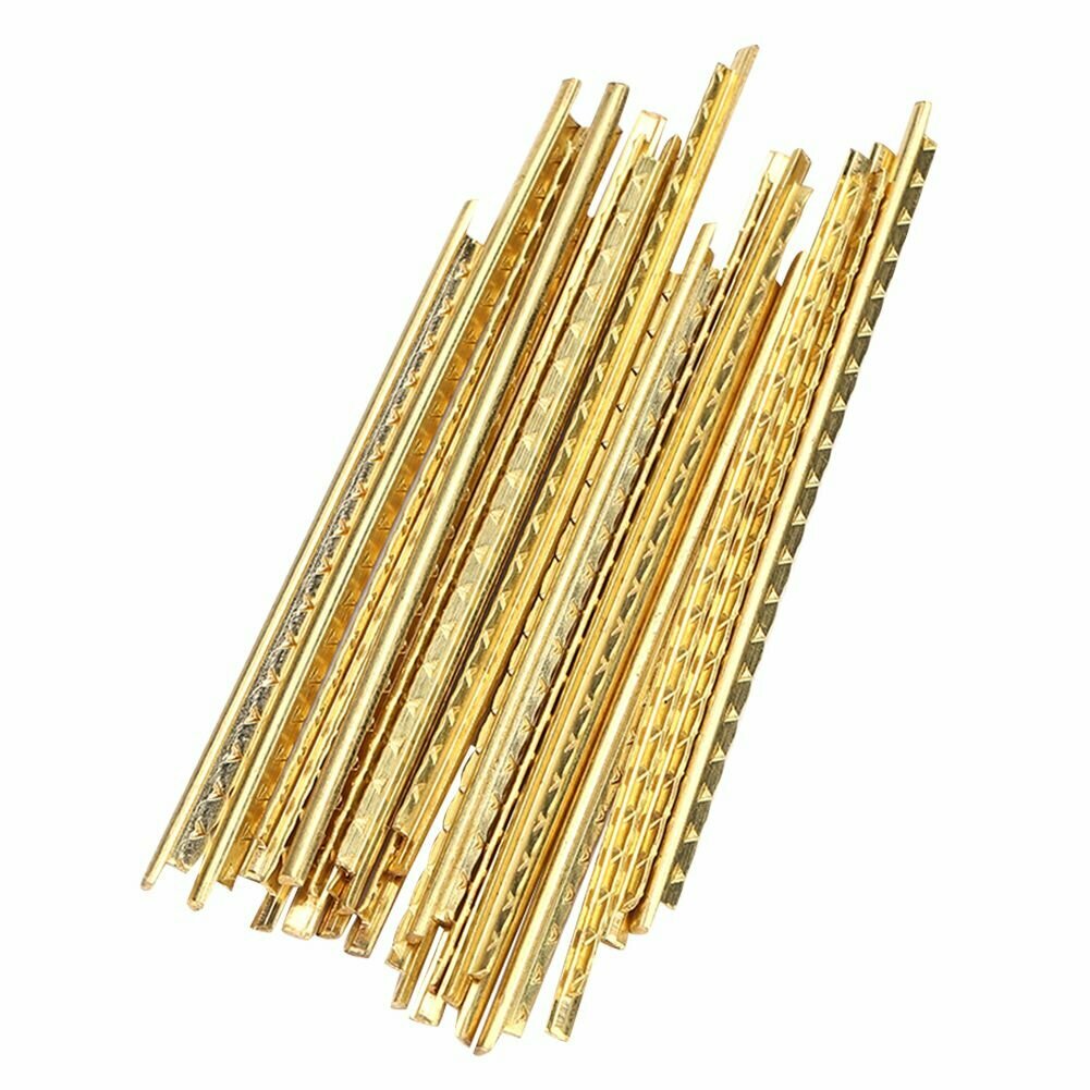 19 шт. запасные части для латунной ладовой проволоки для классических акустических гитар, набор ладов для ремонта и замены, аксессуары для обслуживания гитары