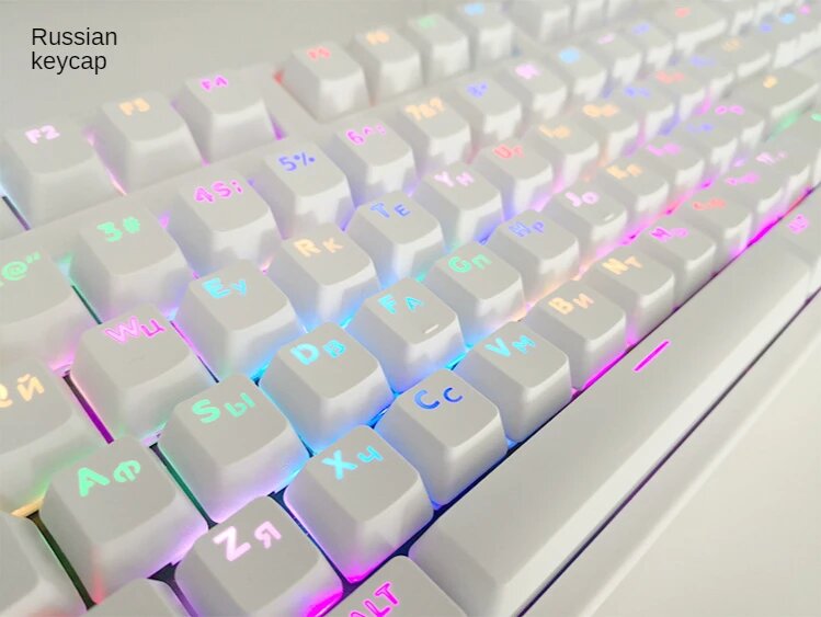 GOODGAO прозрачные персонализированные колпачки клавиш для механической клавиатуры White (transparent)