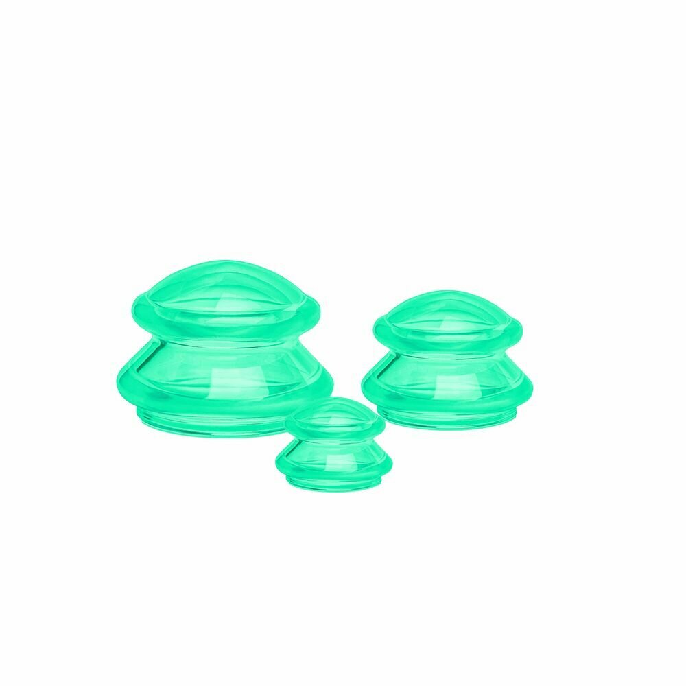 Вакуумные банки массажные , Банки для массажа резиновые , антицеллюлитные , силиконовые косметические , набор 3 шт