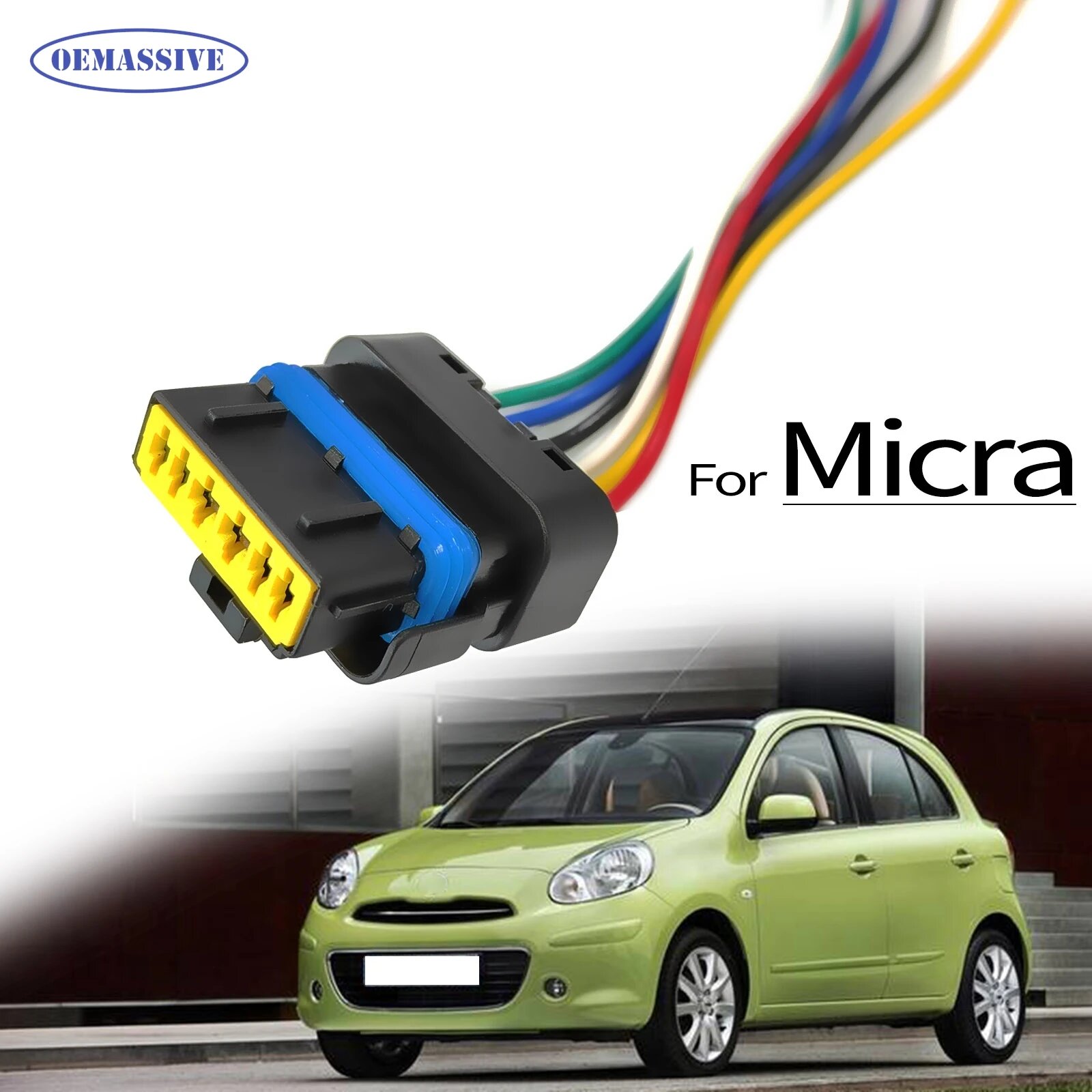 Для Nissan Micra March K12 K13 2002-2022 Interstar Primastar 6-контактный разъем заднего фонаря, разъем с косичкой, проводка с предварительной проводкой