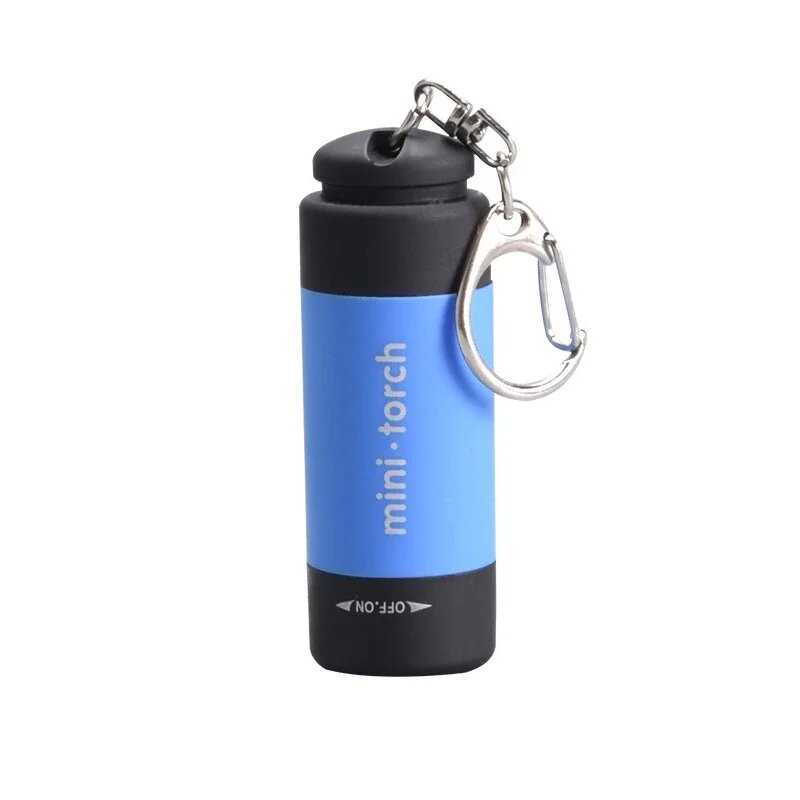 Синий USB фонарик-брелок