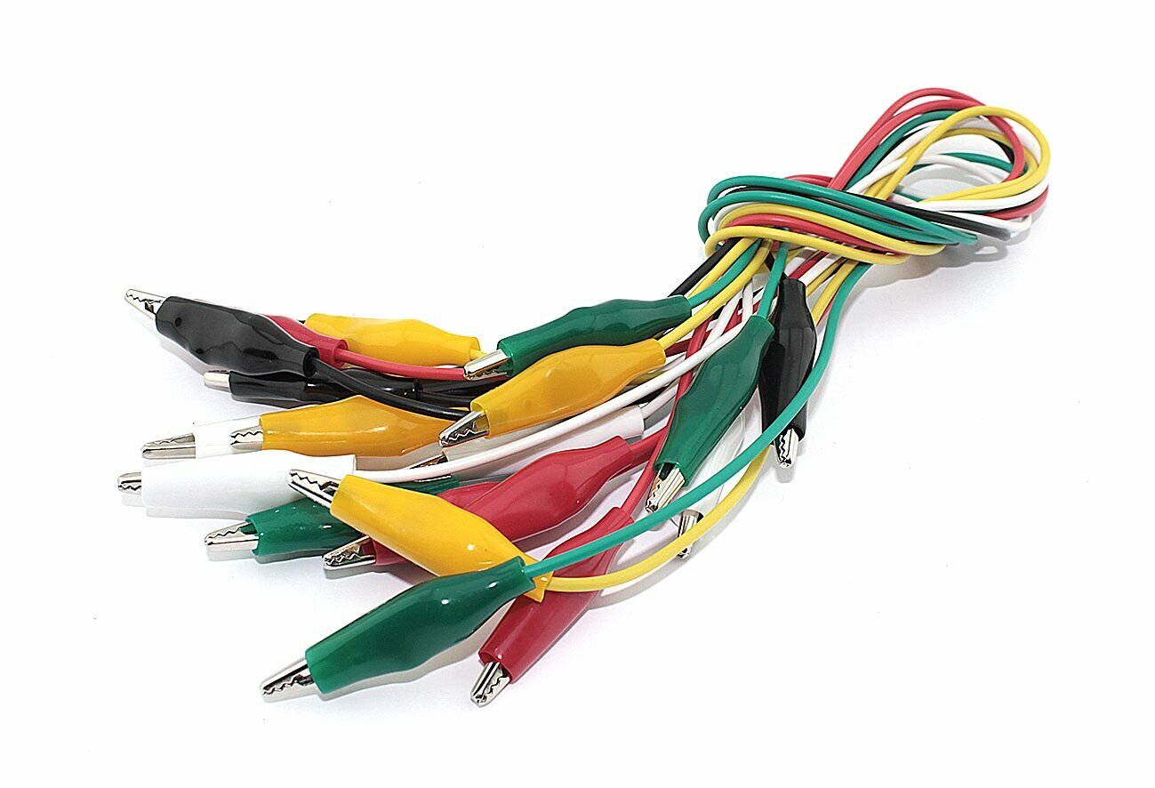 Набор проводов 50см для ремонта с крокодилами 10шт.