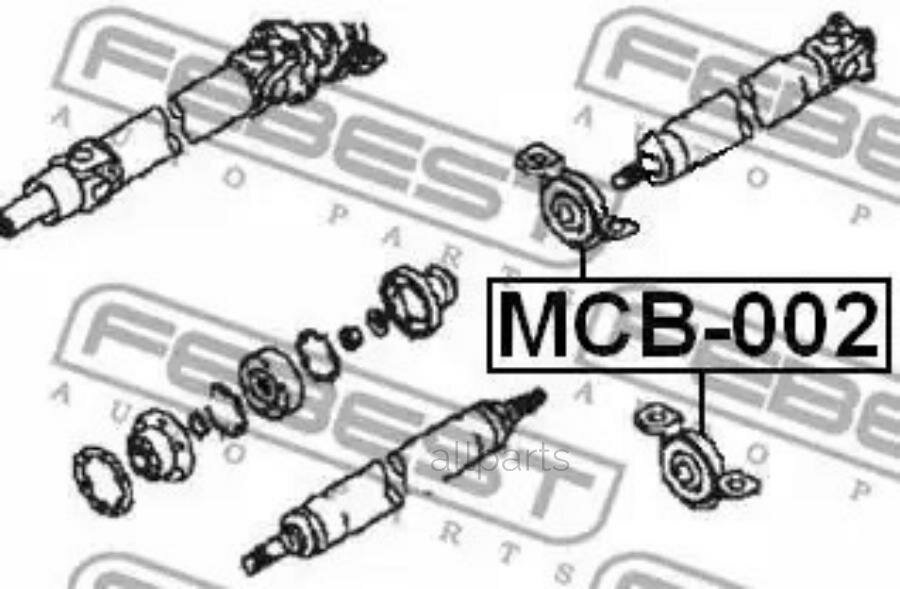 FEBEST MCB-002 Подшипник промежуточный карданного вала