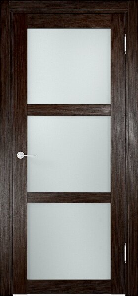 Межкомнатная Дверь Verda Баден 02 до Дуб Темный со Стеклом Сатинато 2000х700мм (Полотно 1шт) / Верда.