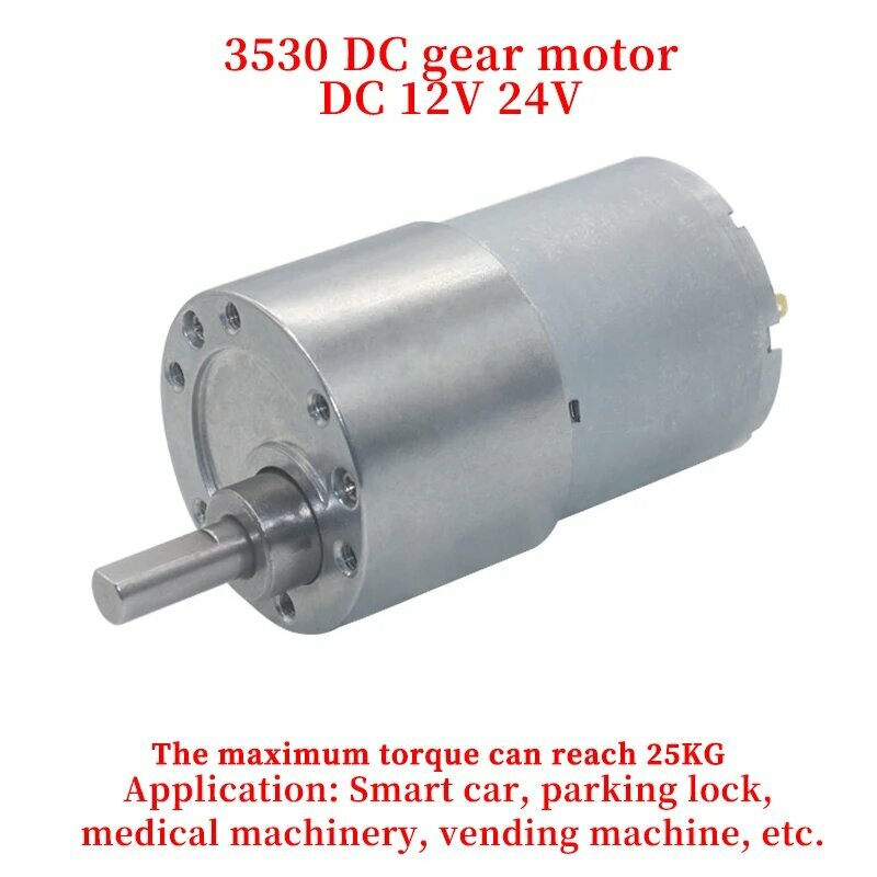 JGB37-3530 DC 12 В 24 В мотор-редуктор небольшой двигатель с регулировкой скорости медленная скорость низкая скорость большой крутящий момент 7-960 об/мин 200RPM, 24 В