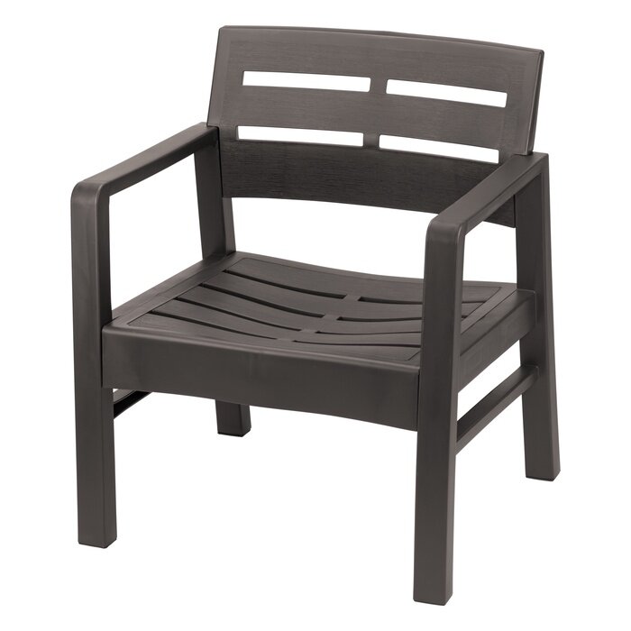 Кресло садовое «Рейки», пластик, 58×62.5×75 см, мокко