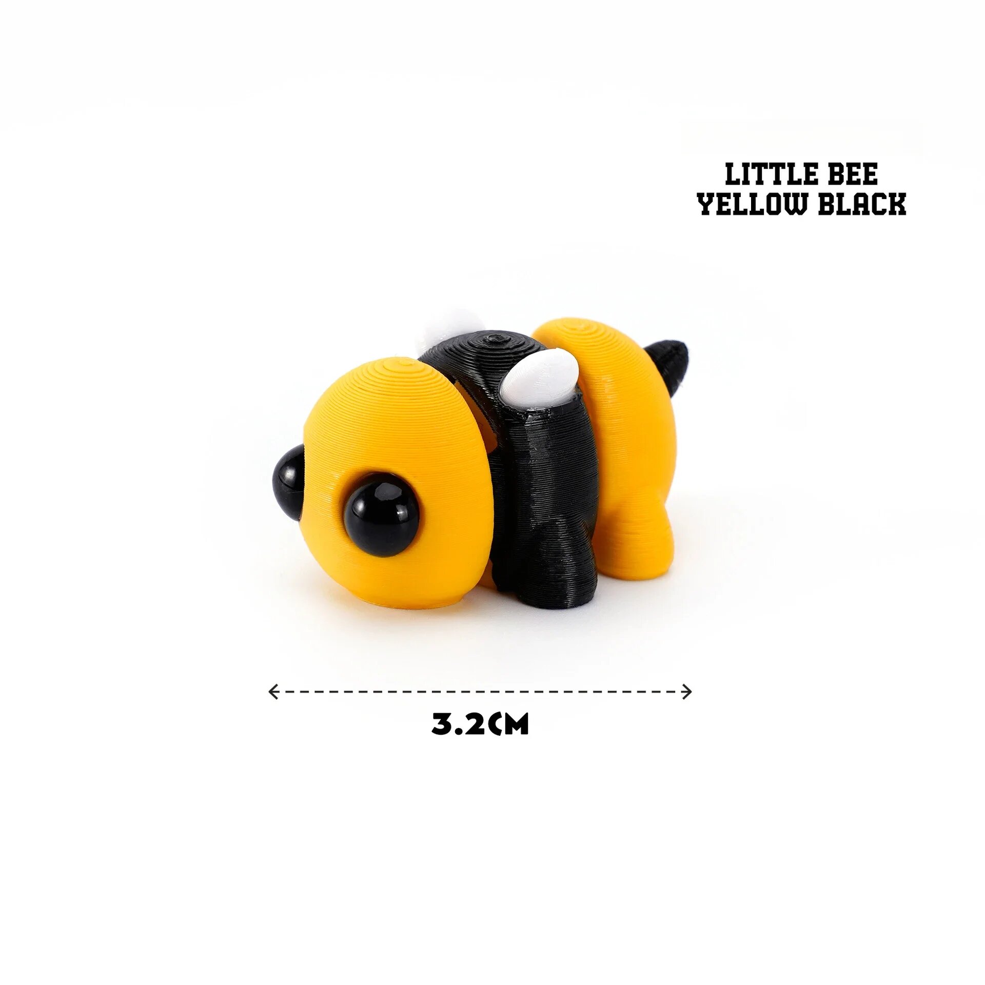 Мини-фигурка пчелки Little bee, черная и желтая