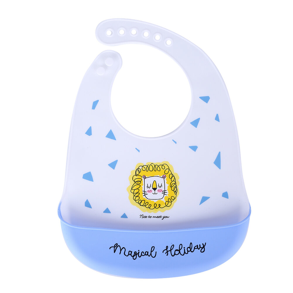 Силиконовый паттерн мультфильм Baby Bib Portable Регулируемый младенец