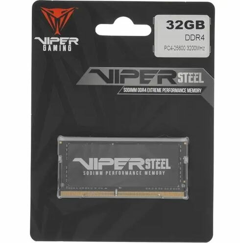 Оперативная память Patriot Memory Viper Steel (PVS432G320C8S) SO-DIMM DDR4 32 ГБ - 1 шт, 3200 МГц