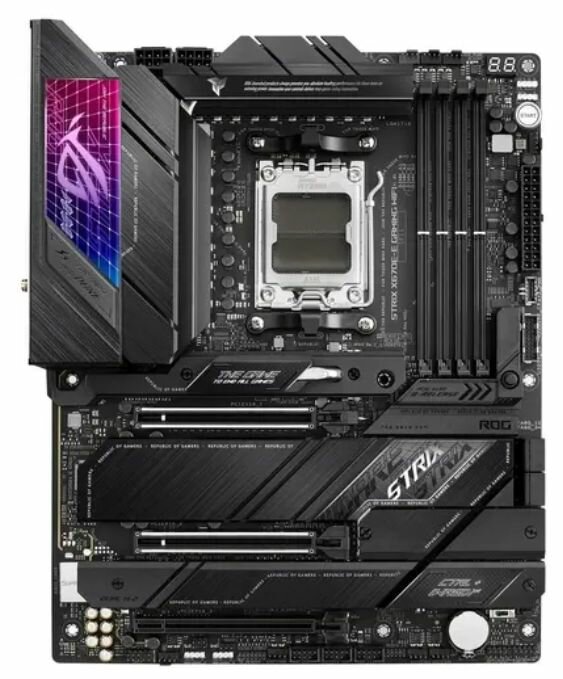 Материнская плата ASUS ROG STRIX X670E-E GAMING WIFI (ROG STRIX X670E-E GAMING WIFI) - AM5, AMD X670, 4хDDR5-5200 МГц, 3хPCI-Ex16, 4хM.2, Standard-ATX