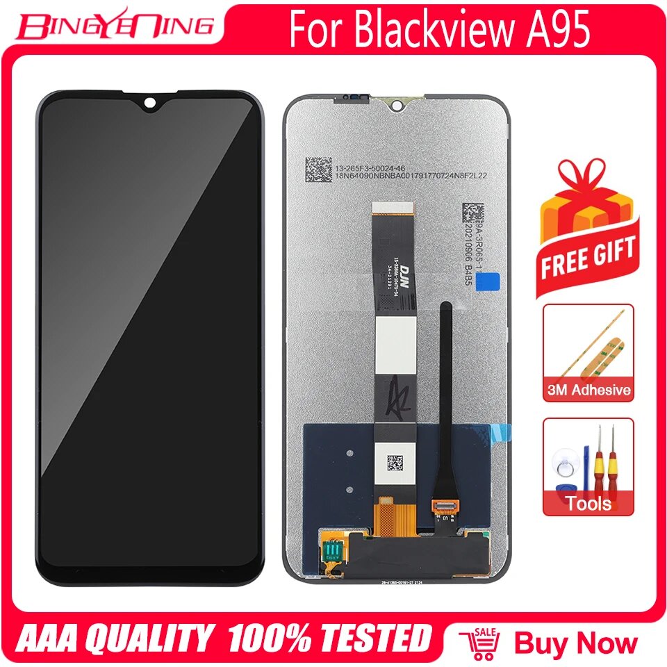 100% оригинальный 6,5 дюймов для Blackview A95 Android 11 720*1600 ЖК-дисплей и сенсорный экран дигитайзер с рамкой модуль дисплея