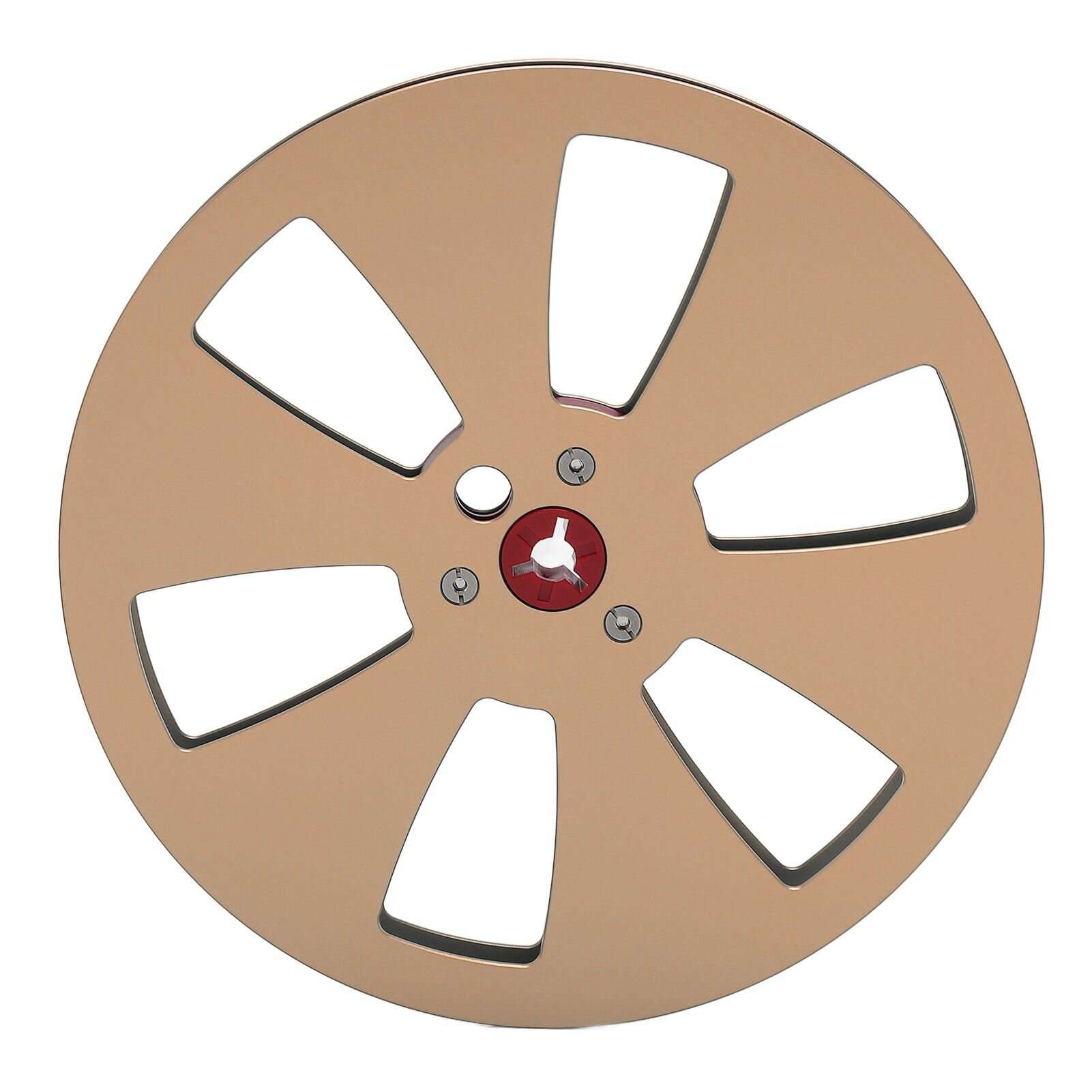 Катушка для ленты 1/4" 7" алюминиевая с 6 отверстиями для TEAC, красная