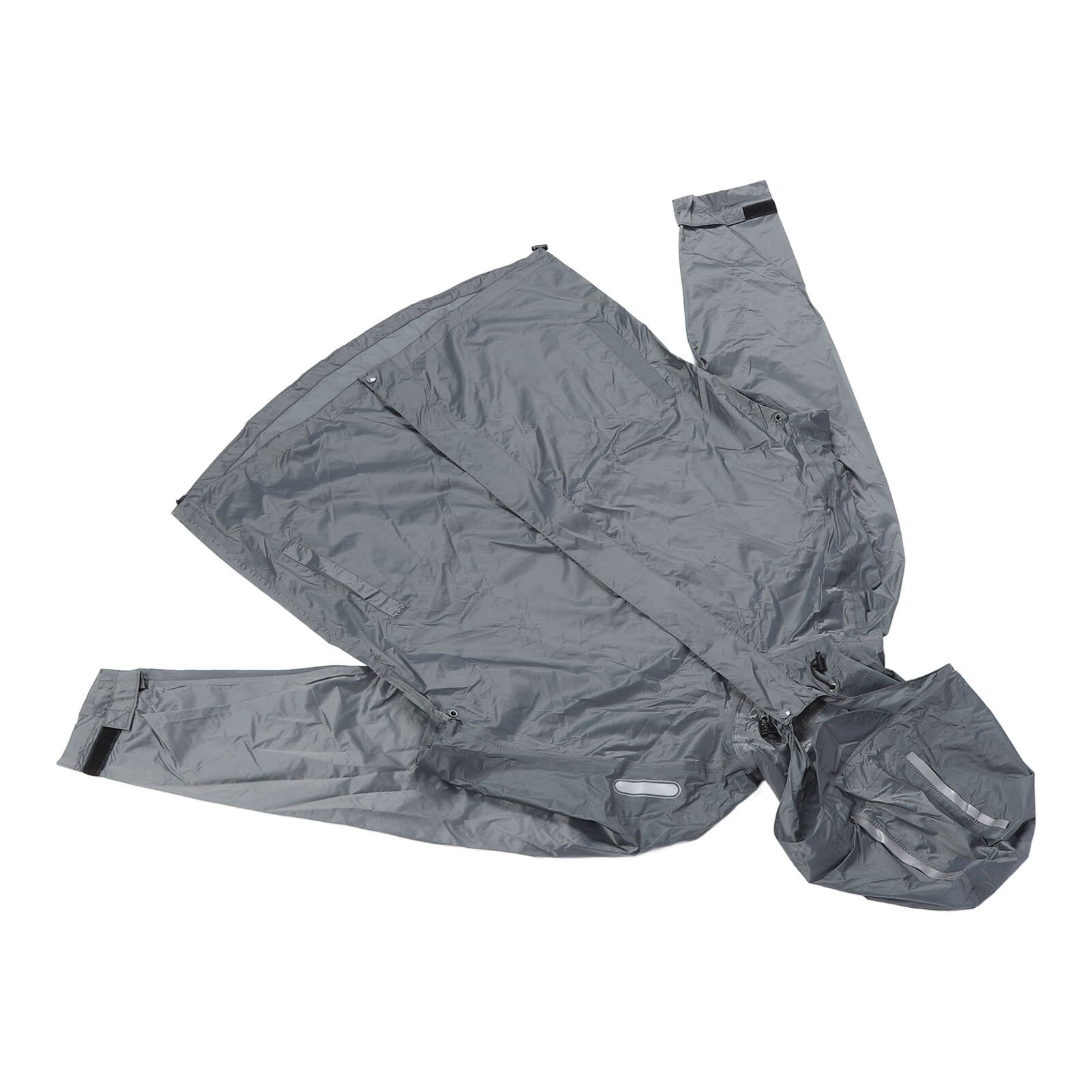 Мужская куртка-дождевик, водонепроницаемая ветровка, бег, велоспорт, походы, капюшон, легкий, светоотражающий, серый, XXL
