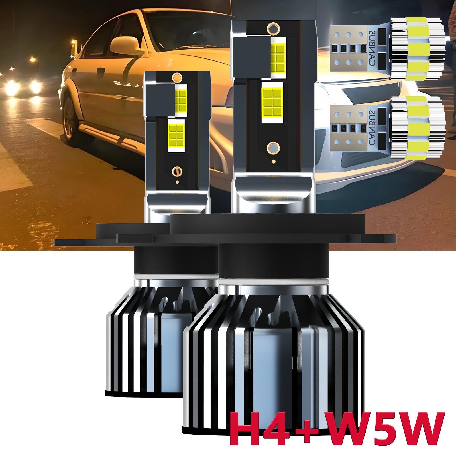 Для Mitsubishi Lancer 9 (2003 - 2011) Универсал, Светодиодные лампы H4
