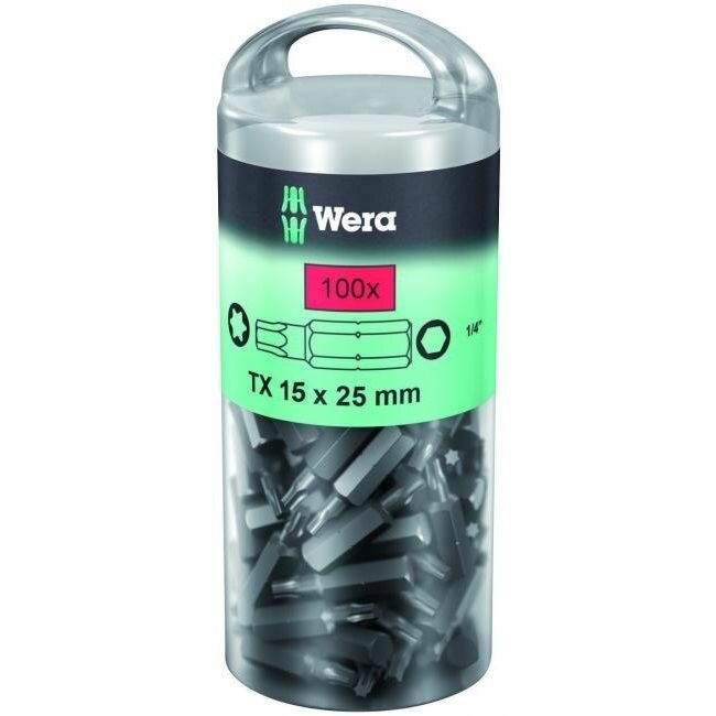 Набор бит WERA 867/1 TORX DIY 100, TX 15 x 25 mm (100 шт.) WE-072447/6481 1010 Fplus