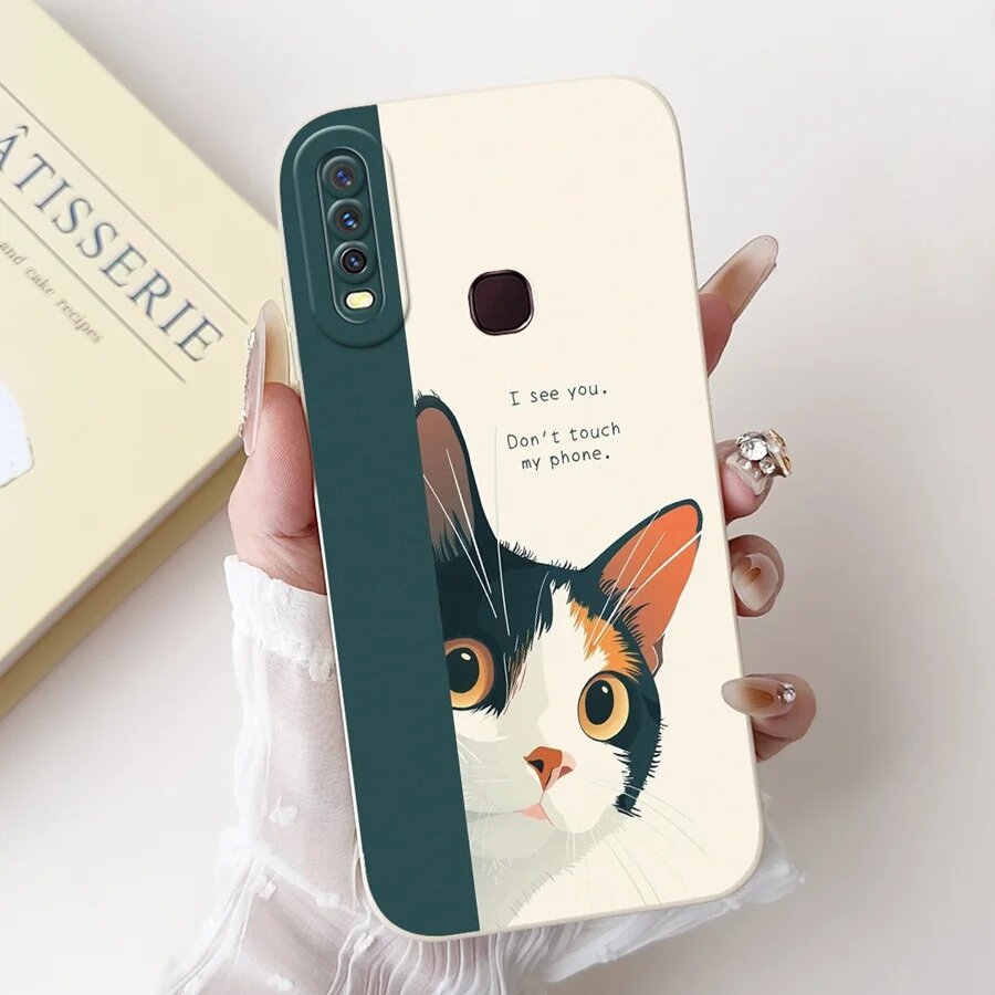 Для Vivo Y11 2019 Чехол 1906 Новый дизайн с узором Силиконовый мягкий чехол для телефона VivoY12 1904 Y15 Y17 1902 Задняя крышка 6,35 дюйма Capa