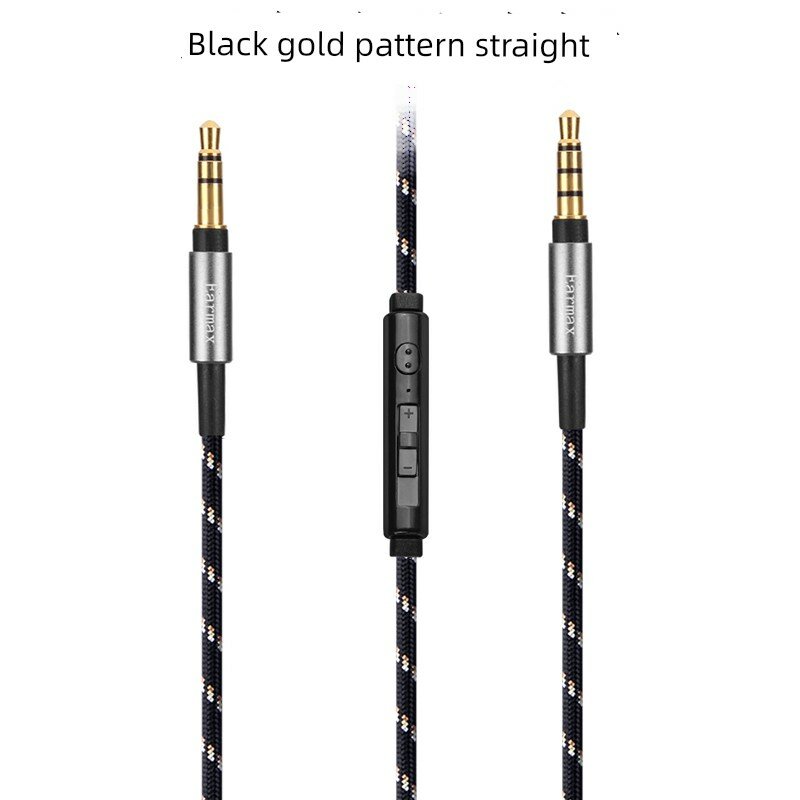 EarmaxSONY MDR-1A 1000XM345 9500 M50XBT Bluetooth TYPE-C Кабель для наушников Apple Проводная версия Black Gold, прямое