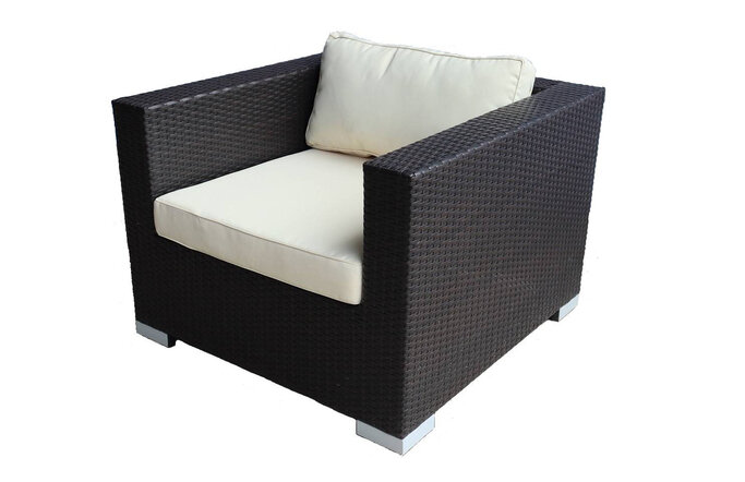 Плетеное кресло Lahti, коричневый