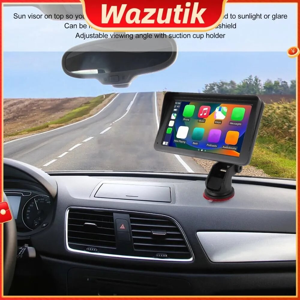 Автомагнитола Wazutik 7,0-дюймовый дисплей Car Stereo с Bluetooth, ABS — фото 1