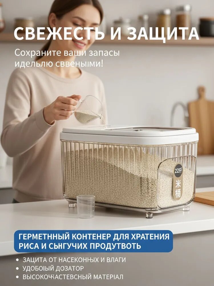 Ведро пищевое, Пластик, 11 л