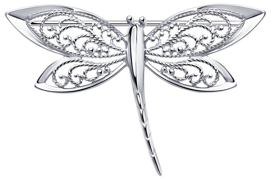 Брошь, серебро, 925 проба