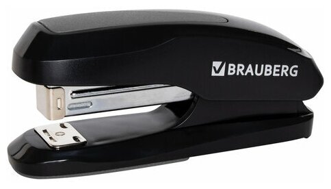 Степлер №24/6, 26/6 BRAUBERG "Extra", до 30 листов, черно-серый, 229086