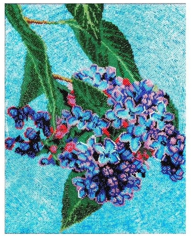 Набор вышивки бисером "Ветка сирени", 28x35 см, Вышиваем бисером