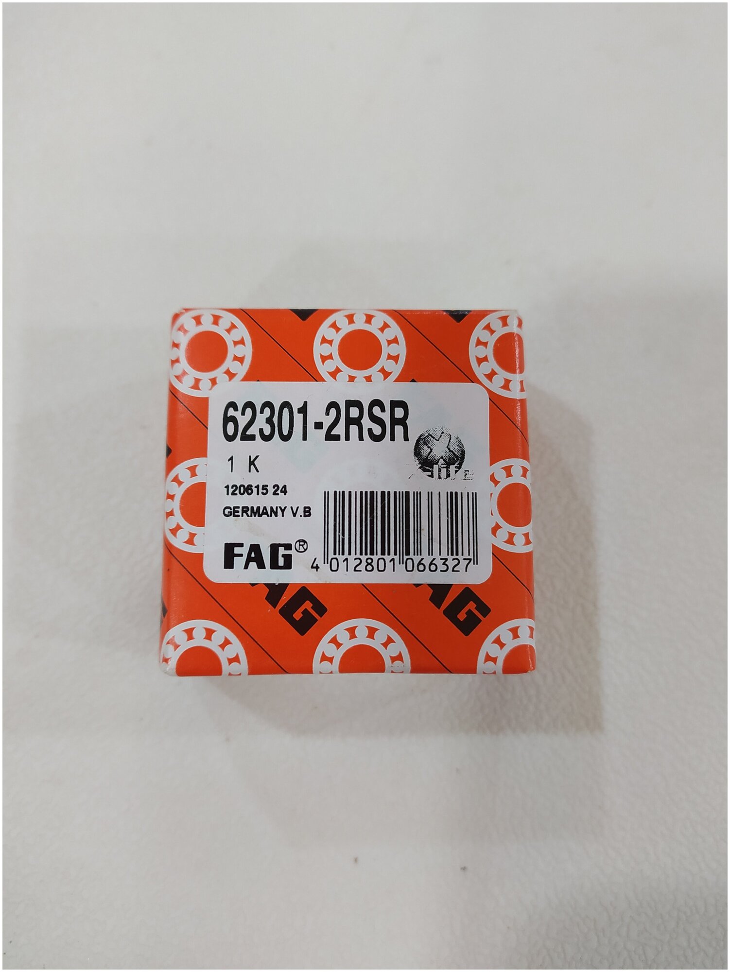 Подшипник 62301-2RSR шариковый радиальный 12*37*17/0,070 FAG