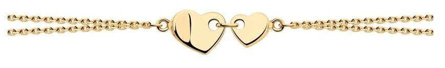 Браслет, серебро, 925 проба, фианит