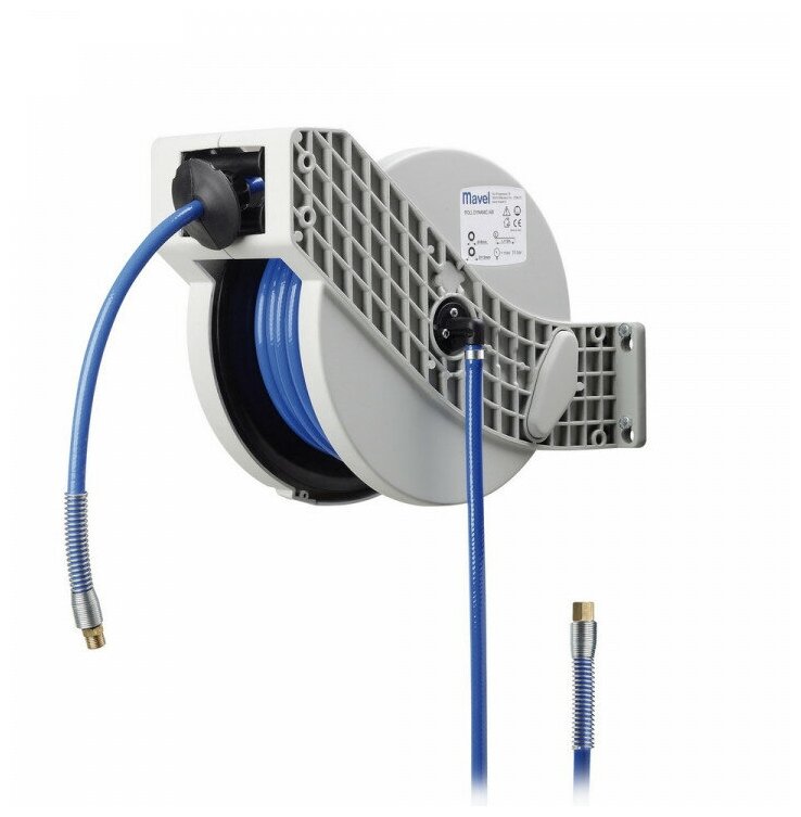 Катушка автоматическая Mavel Roll Dynamic (арт.826300) со шлангом для воздуха и воды длиной 12м, внутр. сечением 8мм и давлением до 15Бар