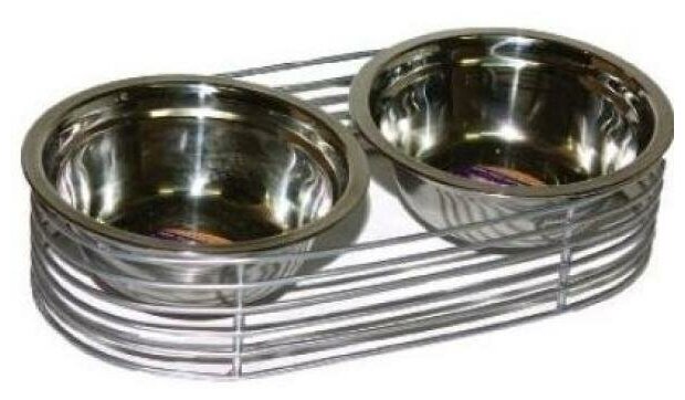 Данко Подставка кольцевая напольная с 2 мисками 0,35л, высота 6см