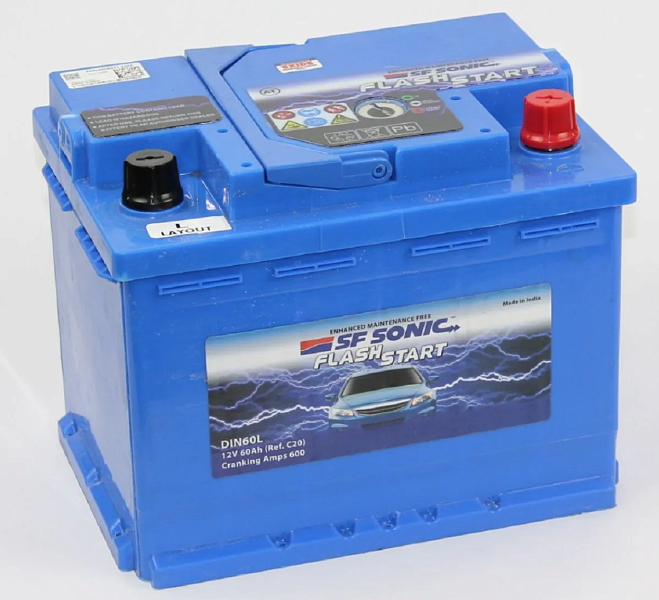 Аккумулятор автомобильный SF SONIC L2 60Ah 600A ОП (242х175х190) L2 242x175x190
