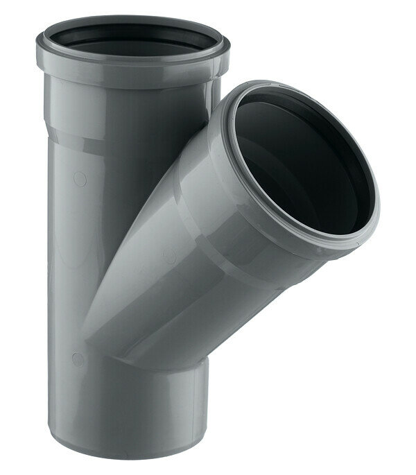Тройник Ostendorf HTEA d110 мм 45° пластиковый для внутренней канализации (115200) Ostendorf 115200/38024