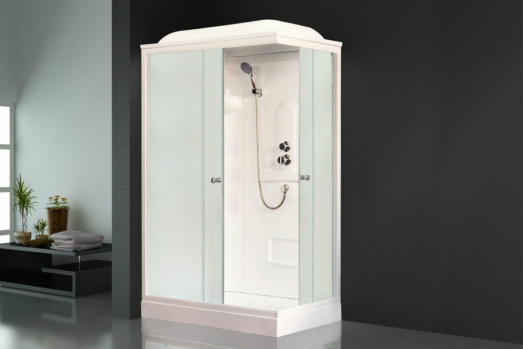 Душевая кабина Royal Bath (матовое стекло) левая 120x80x217 см