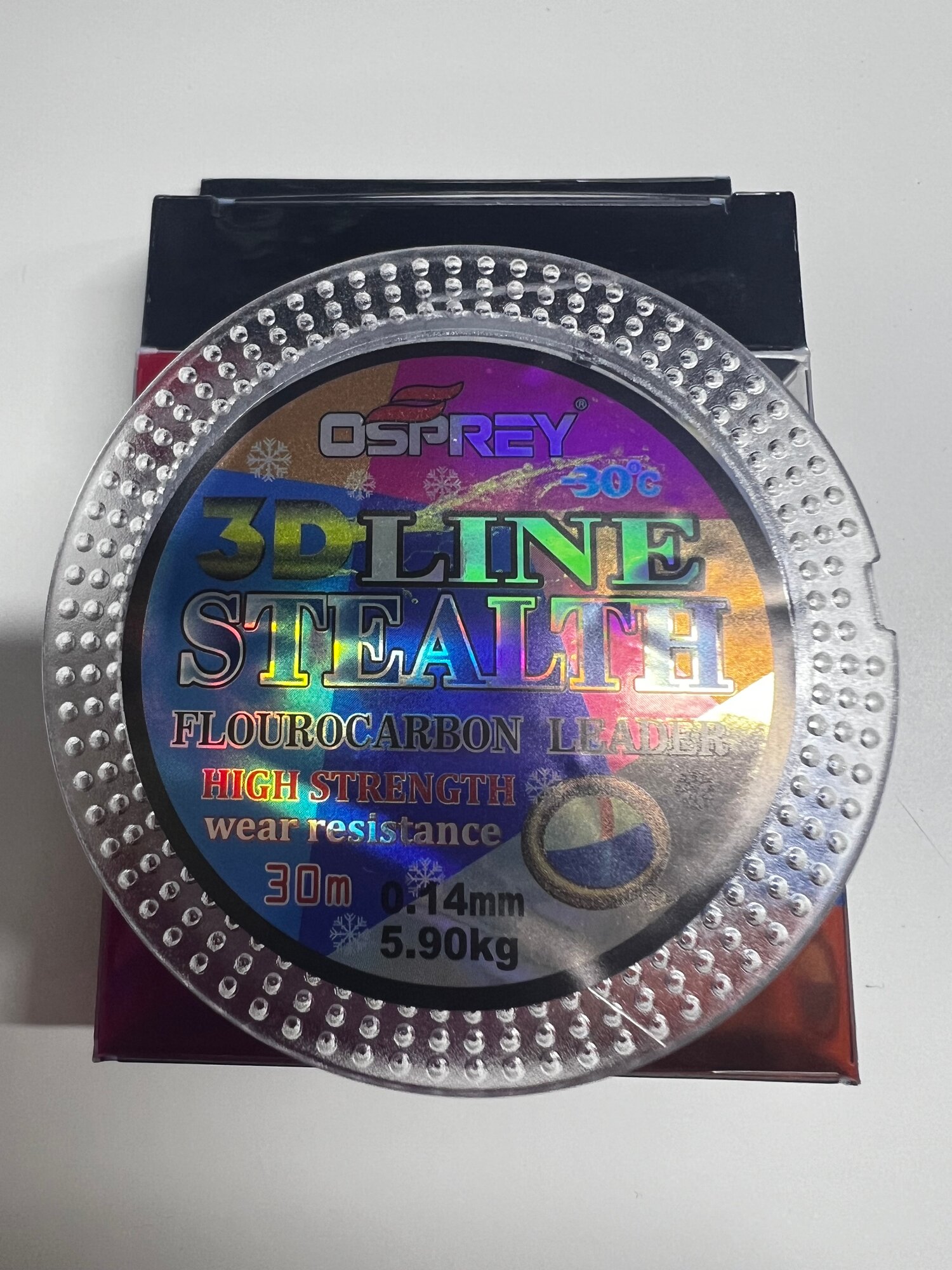 Флюрокарбоновая леска Osprey, бесцветная, 0,14мм, 30метров