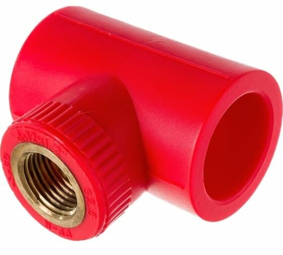 Тройник полипропиленовый Blue Ocean Fire Secure красный противопожарный с внутренней резьбой - 20х1/2"