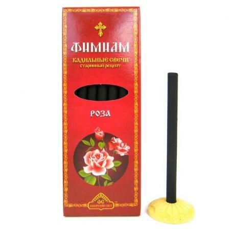 Фимиам кадильные свечи роза, 7 палочек + 1 гипсовая подставка