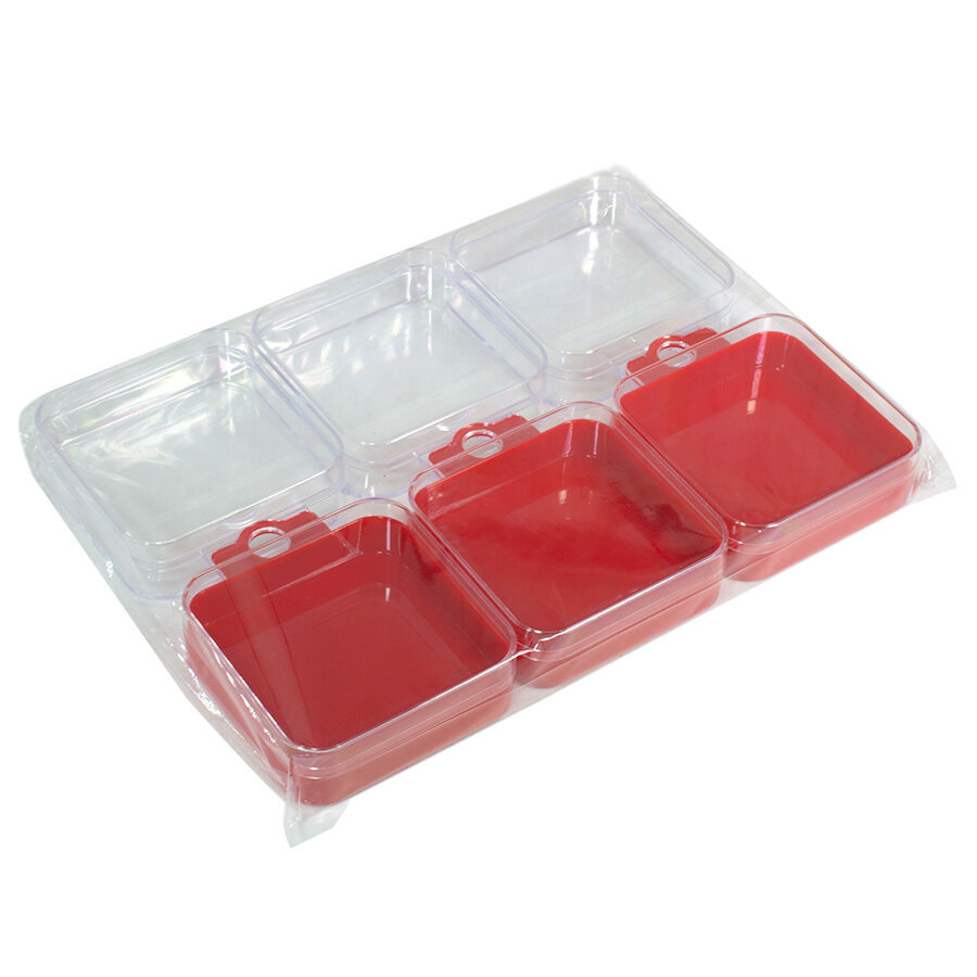 Коробочка для мелочей с подвесом, 6 штук, 80*80*25 мм, арт. PS-8