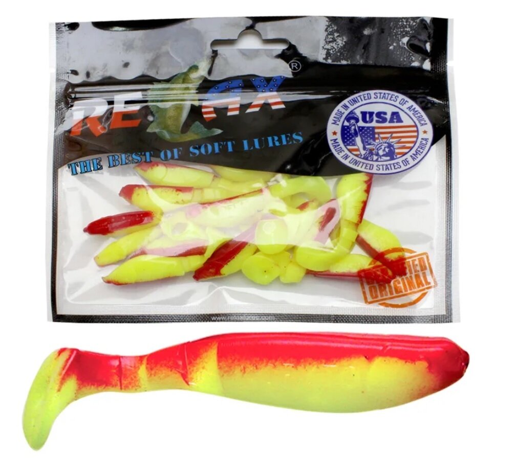 Мягкая силиконовая приманка риппер RELAX KOPYTO BLS 2, 5,0cm 2,6g цвет S057 (Silk, Red) 1 уп. по 15 шт.