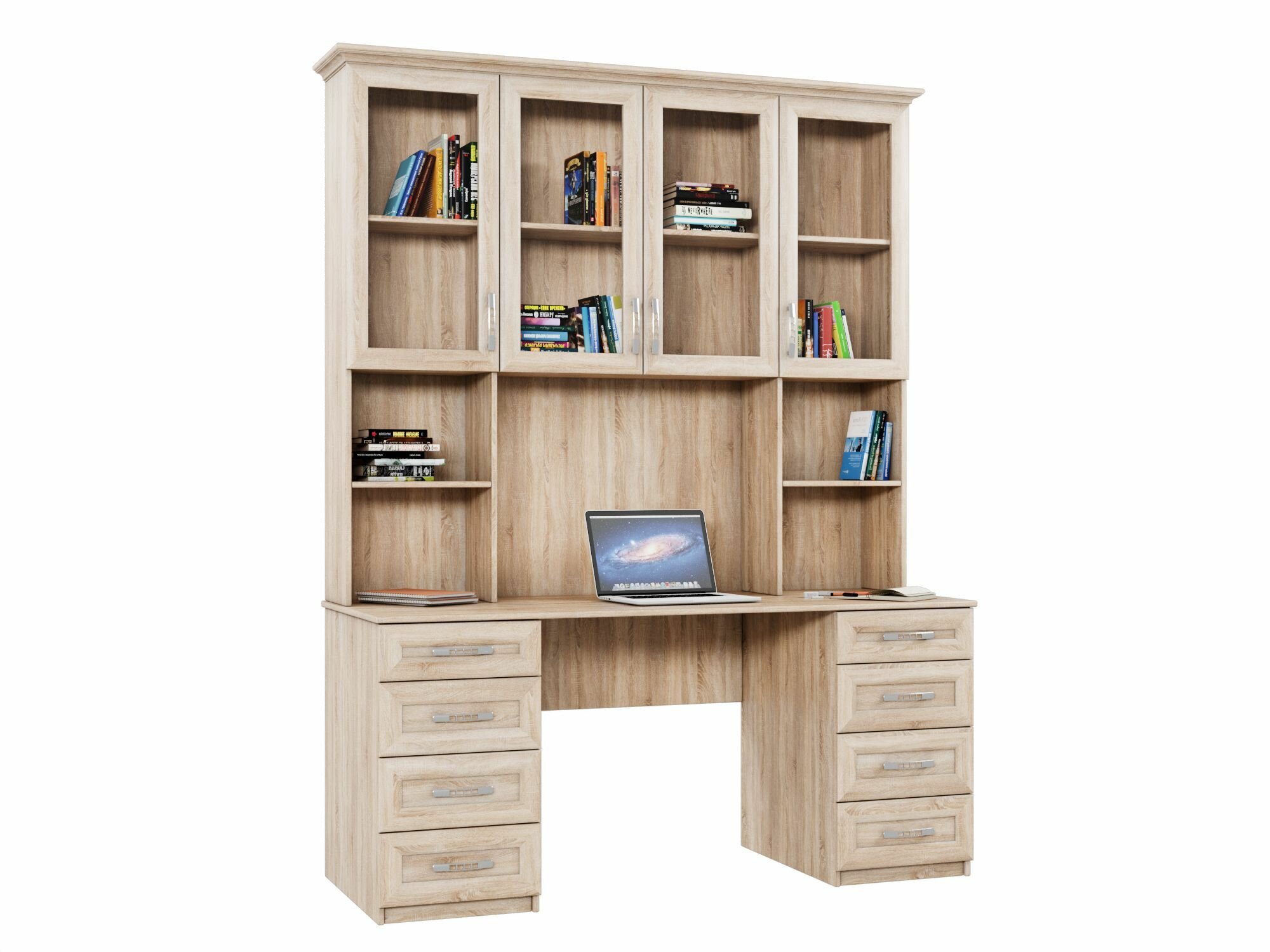 Компьютерный стол "Триан 4" 176х218х60, дуб сонома