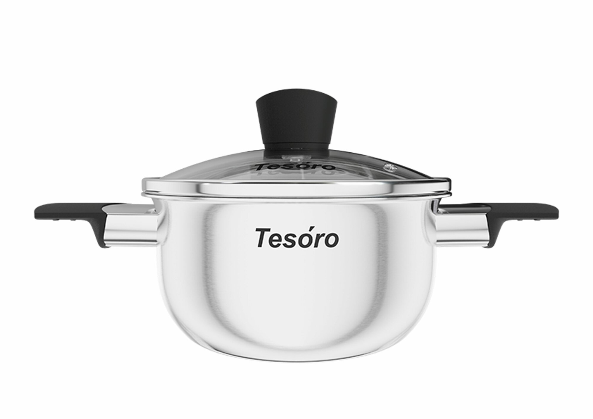 Кастрюля Tesoro "Modica", для индукционных плит, серебристый, нержавеющая, 1,4л