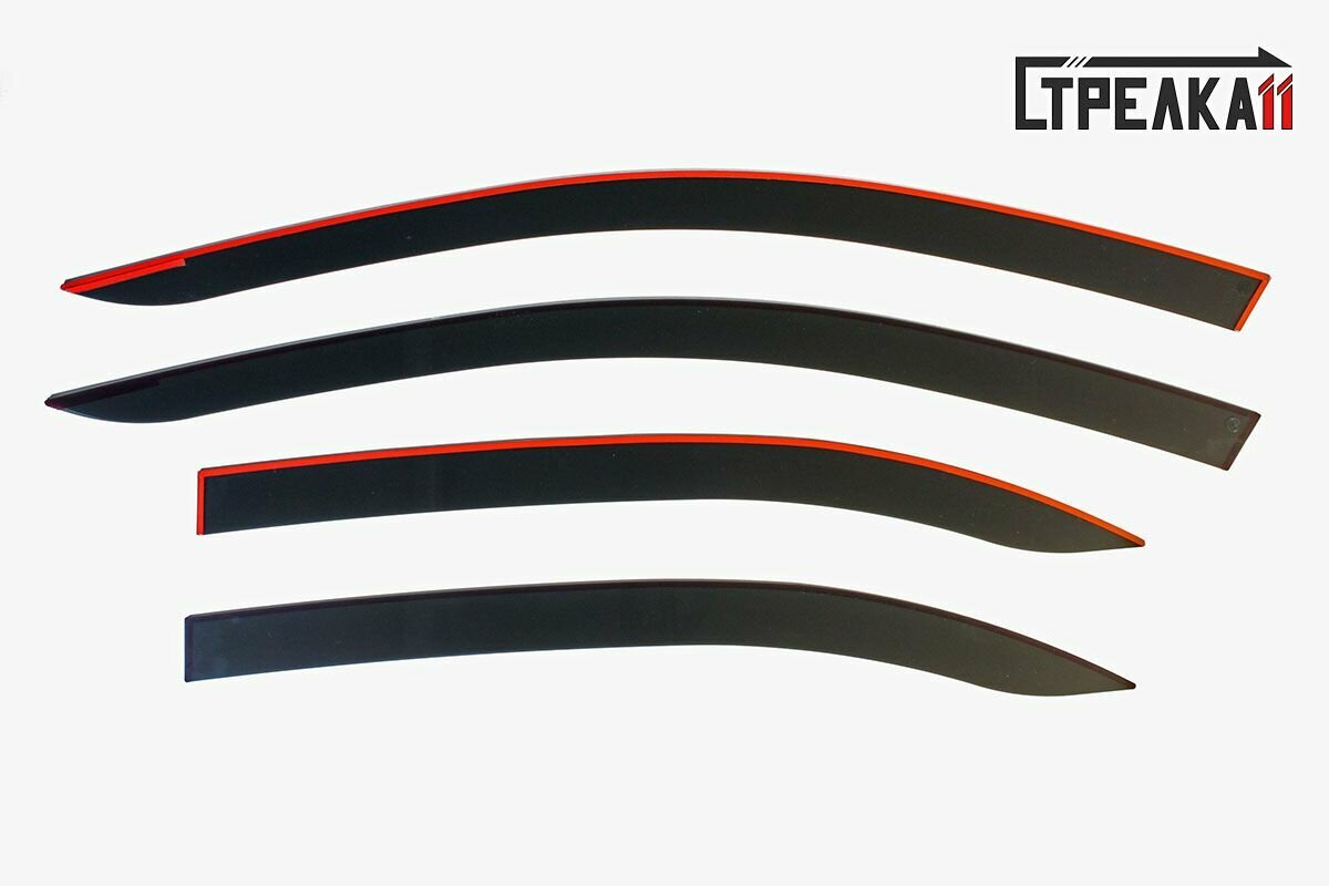 SKODA RAPID 2012-2020 (I) - 2D Дефлекторы окон черные