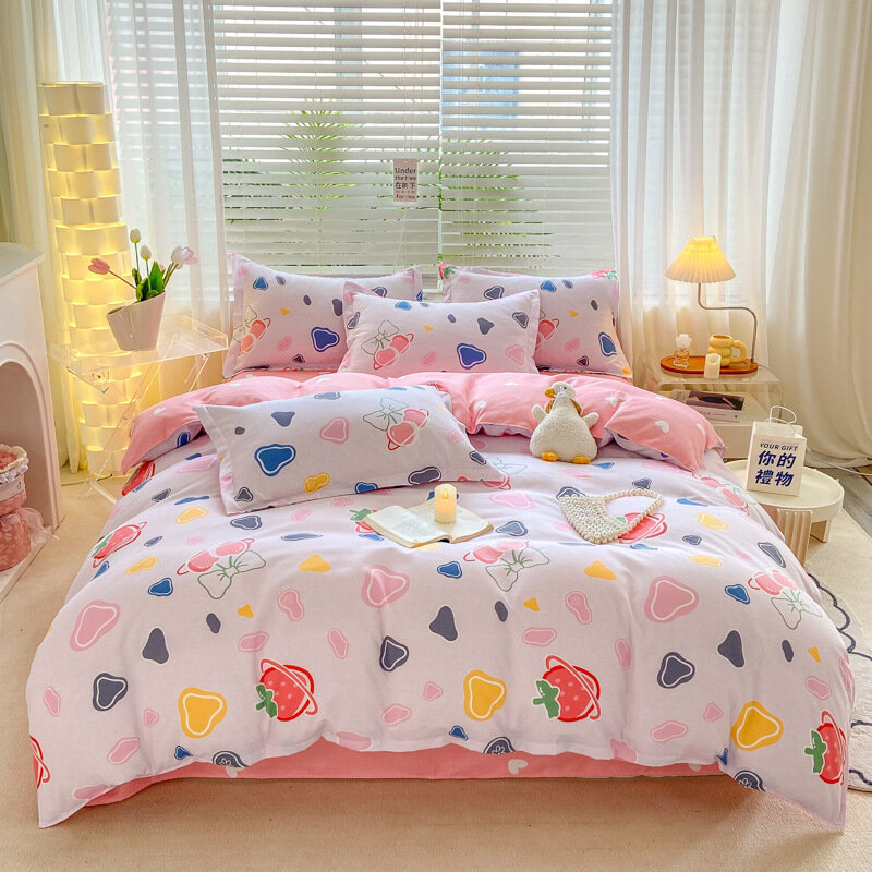 Комплект постельного белья "Fresh Ins Wind Twill", с принтом, из химического волокна, 4 предмета