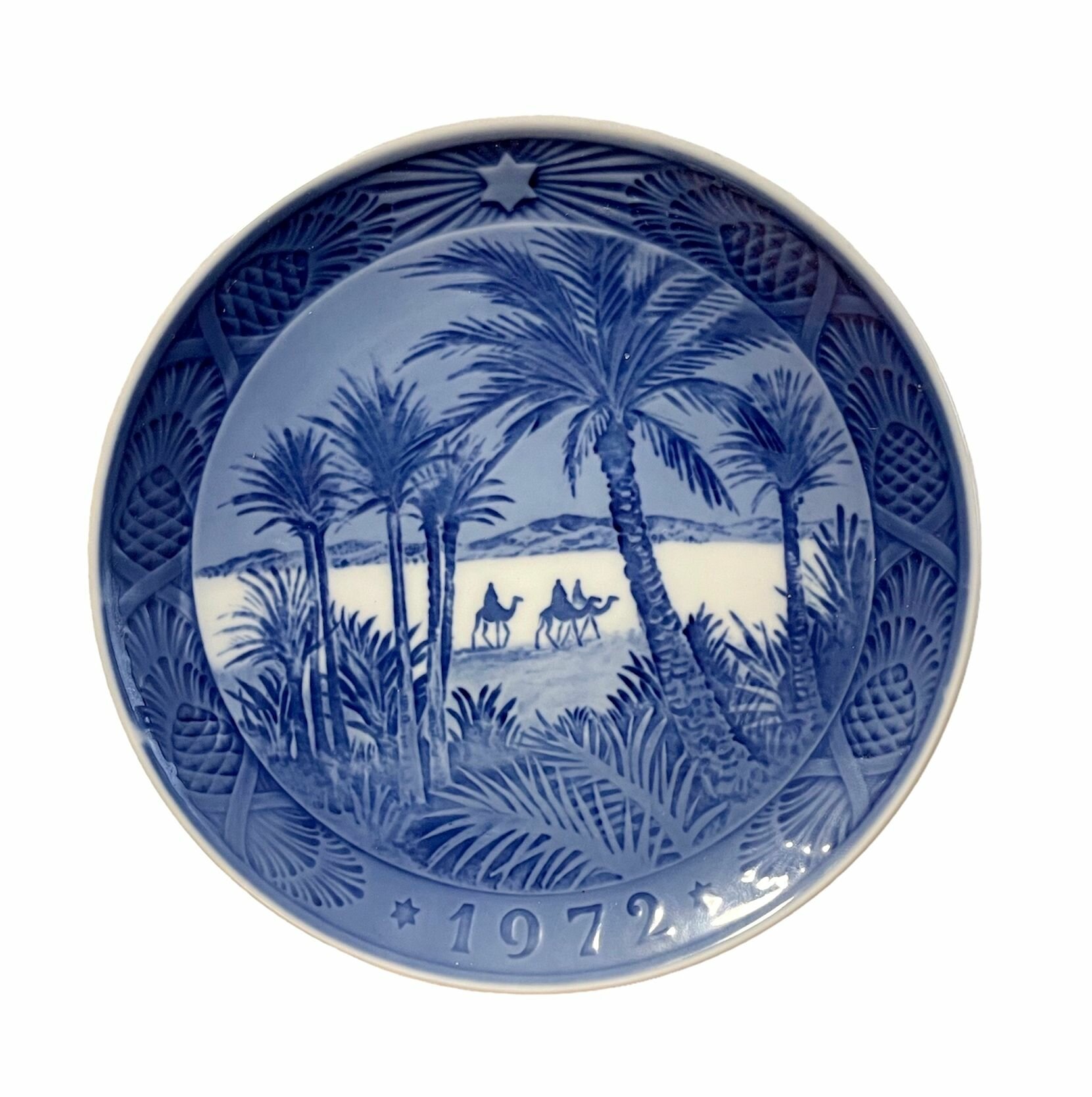 Декоративная тарелка Рождество 1972 год, Royal Copenhagen, винтаж. Дания