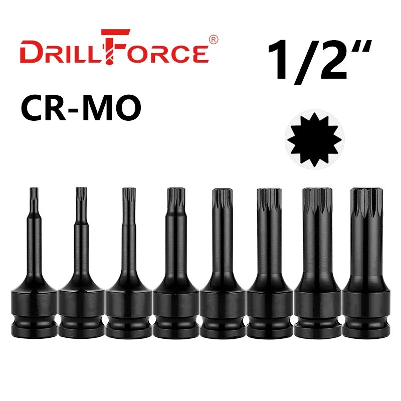 Drillforce 1/2" Spline Socket Bit M17