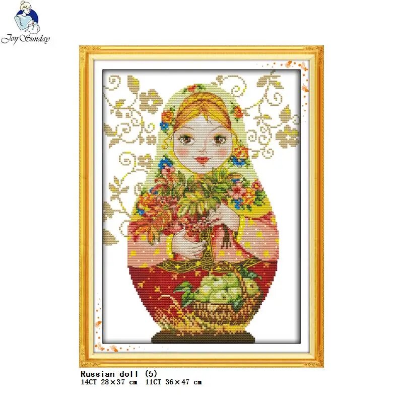 Набор для вышивки крестом Joy Sunday, Русская кукла, 14CT, Цвет C217(5)
