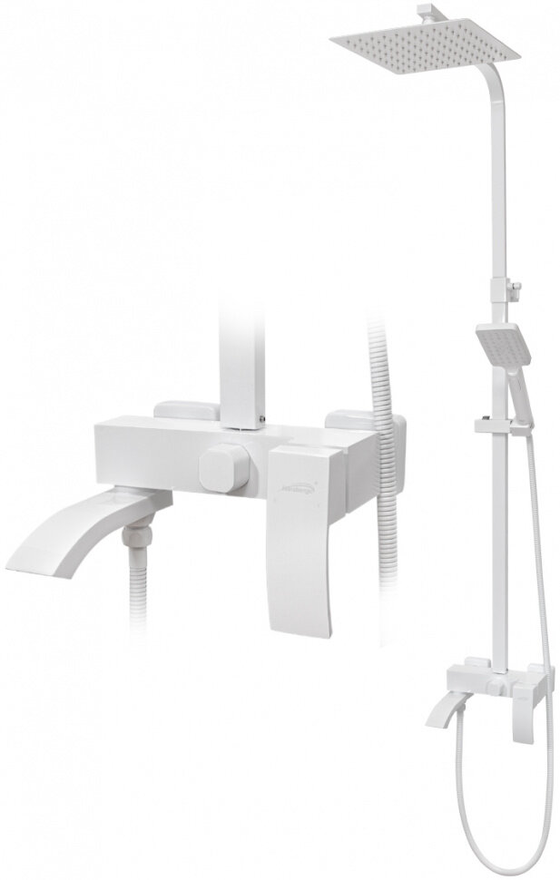 Душевая система Hansberge CUBITO H5077WW, латунь, цвет белый