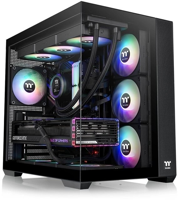 Корпус Thermaltake View 380 TG ARGB черный без БП ATX 6